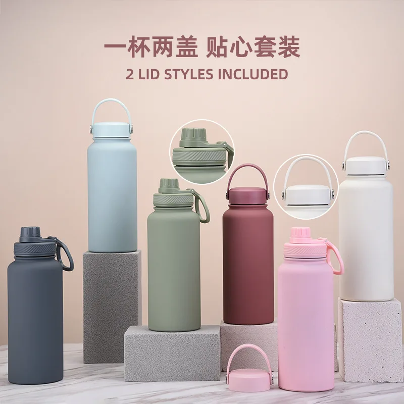 304 Stainless Steel Hot Drinks Thermos Cup Free Shipping Double Lid 1L ...