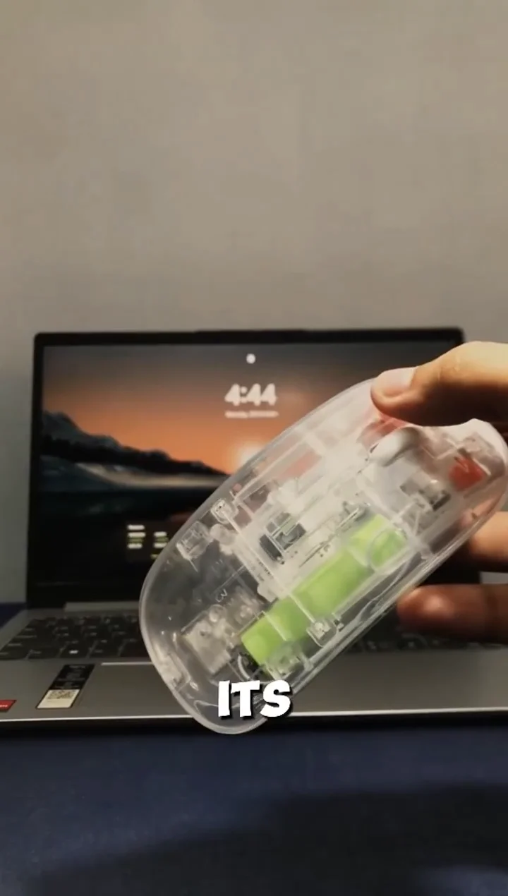 Type C Transparent Rechargeable Wireless Mouse Ultra Slim Gaming Mouse ...