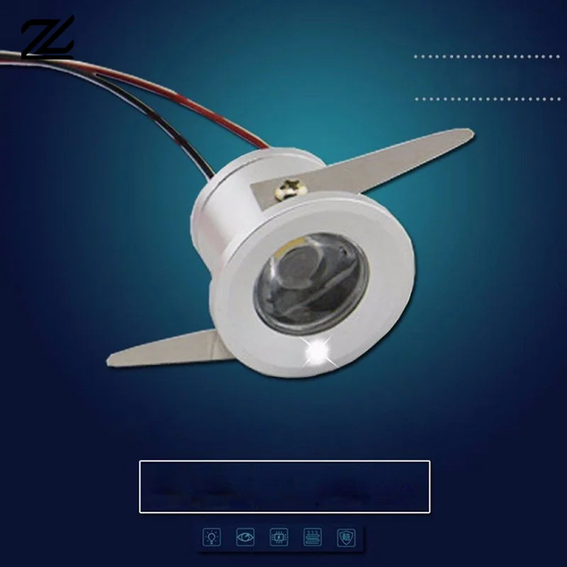 1/3W Recessed Mini Spotlight Lamp Ceiling Mounted LED Downlight Ceiling ...