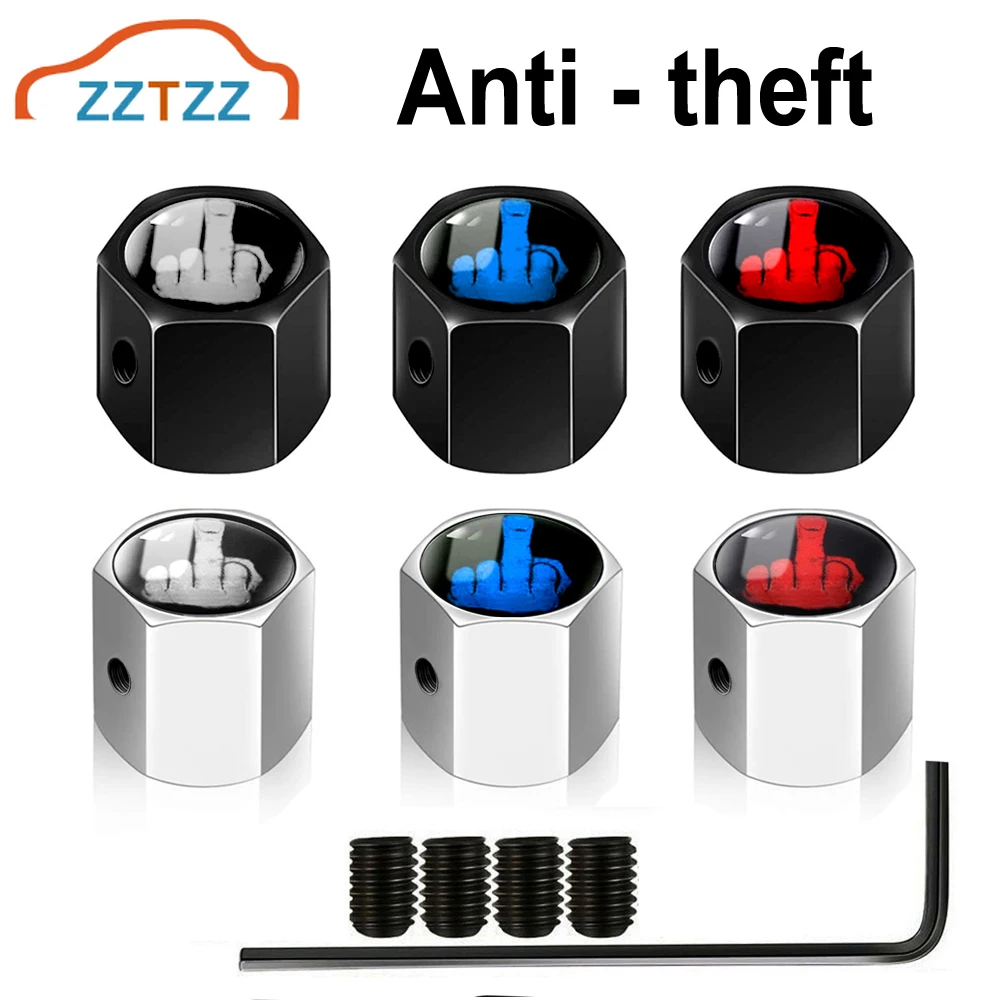 Generic 4 Pcs Anti-Theft Tire Valve Stem Caps For Cars Trucks ...