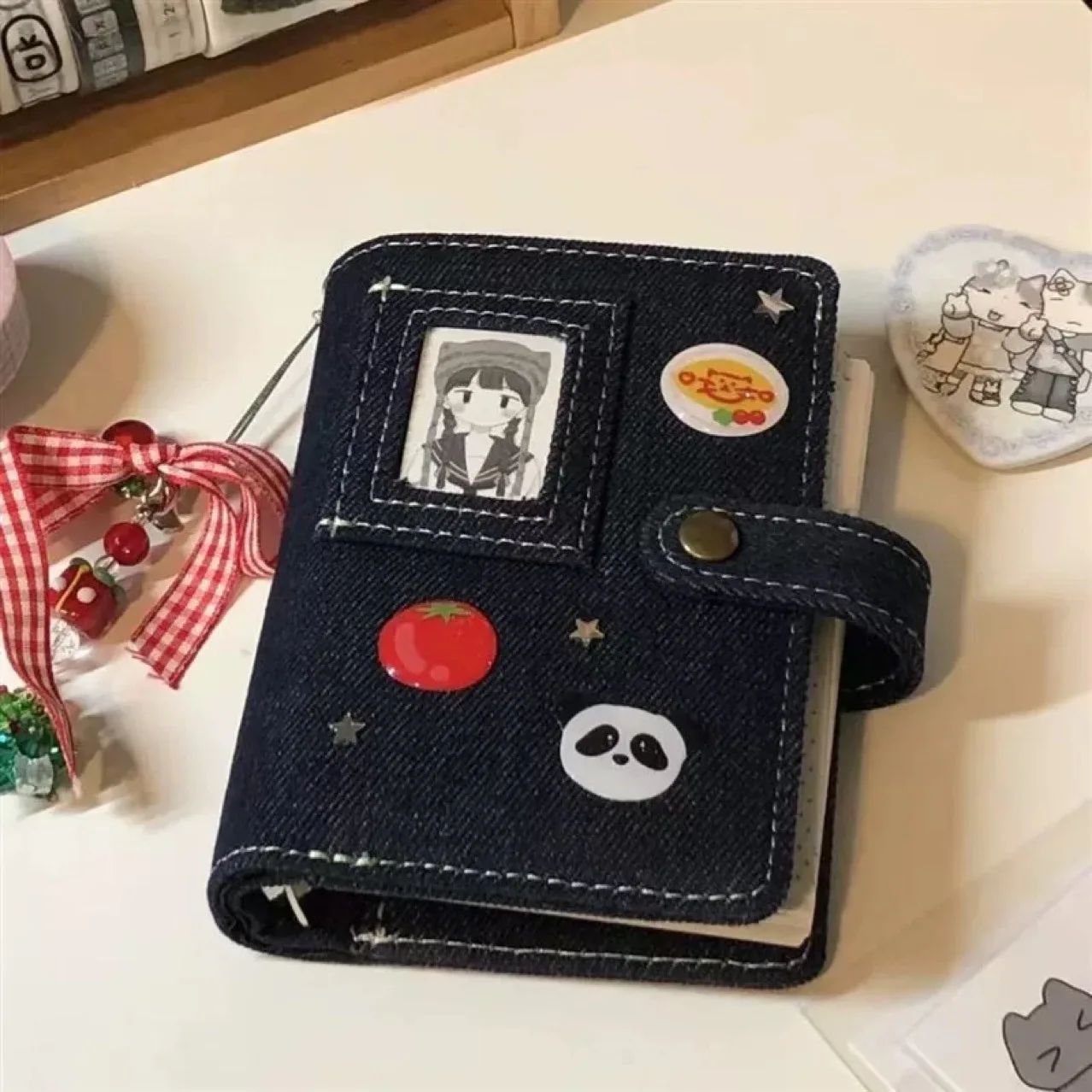Ins Retro Denim Blue M5 Hand Ledger Inner Page Student High-Looking ...