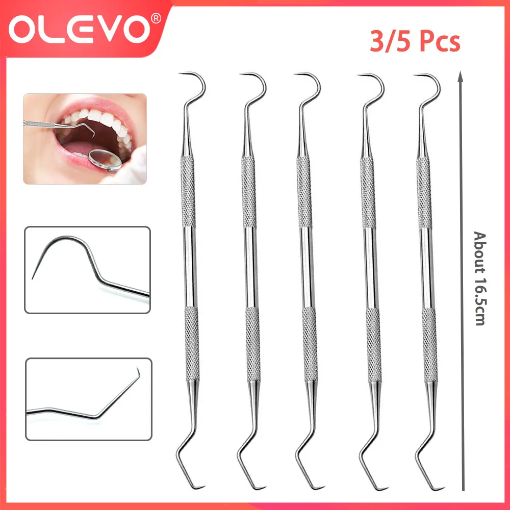OLEVO-3-5Pcs-Dental-Explorer-Probe-Double-Ends-Stainless-Steel-Dentist ...