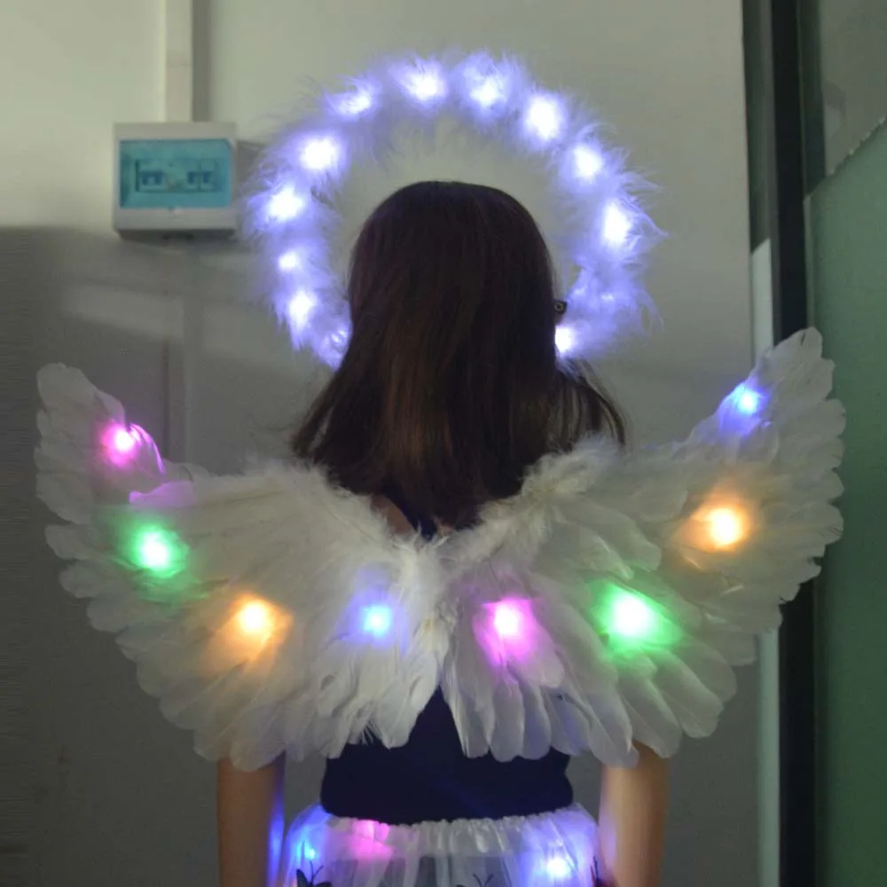Alas de hada de alas de ángel para niños y adultos, iluminación LED ...