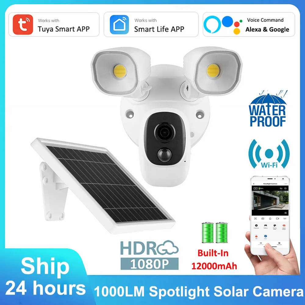 Tuya-2MP-Solar-Battery-1000LM-Floodlight-Security-Camera-Outdoor-Smart-PIR-Color-Night-Vision ...