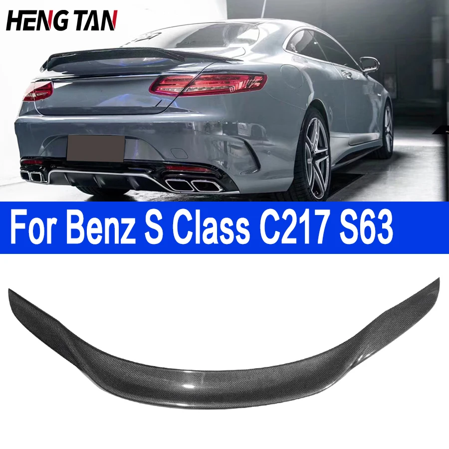 Carbon-Fiber-Rear-Deck-Spoiler-Duckbill-Car-Wing-for-Mercedes-Benz-S ...