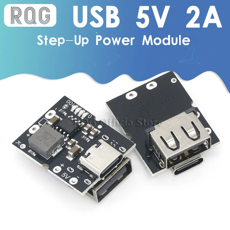 Type-c Usb 5v 2a Boost Converter Step-up Power Module Lithium Battery ...