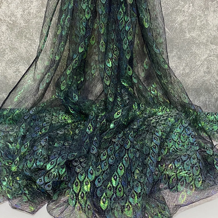 Tela macia do vestido da decoração da malha de shimmer com tela ...