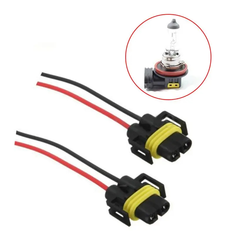 2PCS H8 H11 880 881 Wiring Harness Socket Car Wire Connector Cable Plug Adapter for Foglight ...