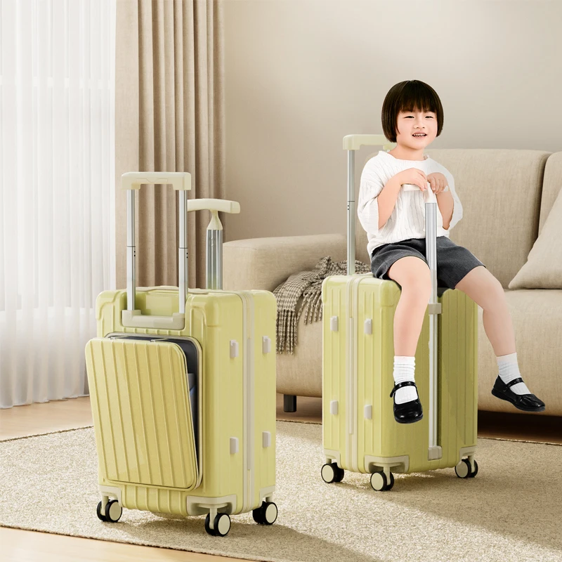 Double Trolley Child Seatable Luggage 20 Inch Boarding Box Lightweight ...