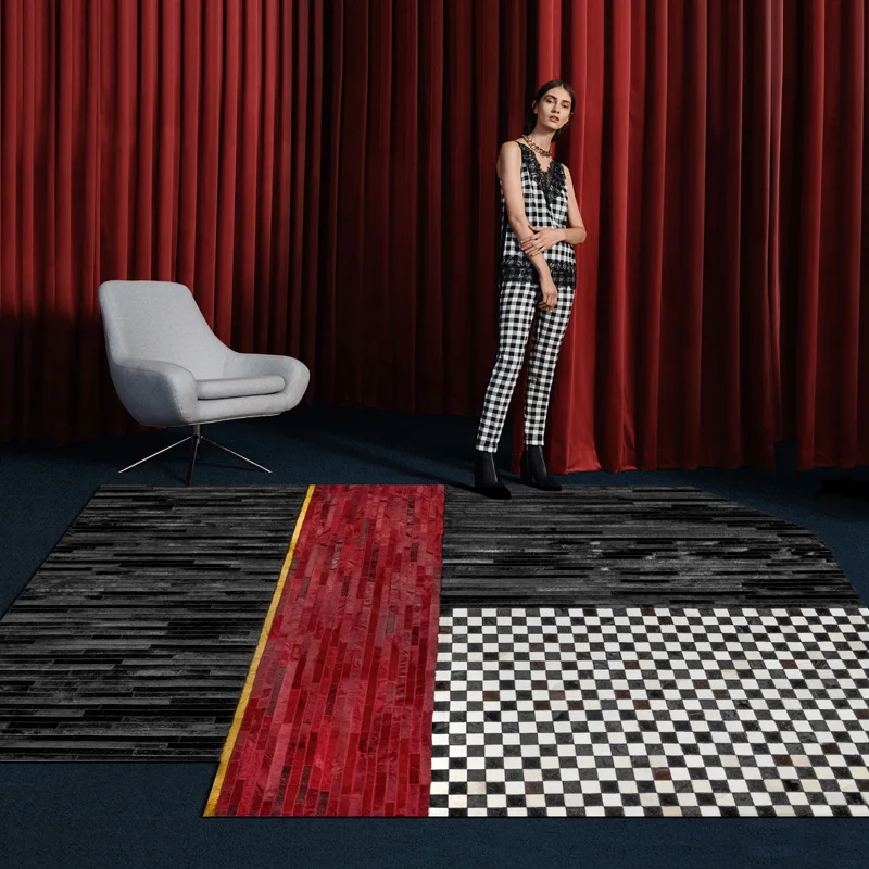 Red And Black Carpet Tiles