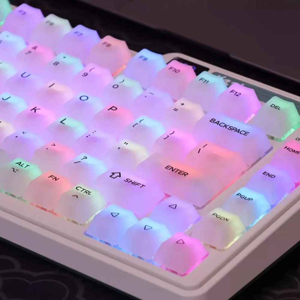 Clear Matte Translucent Keycaps, Suitable for Most Mechanical Keyboards ...