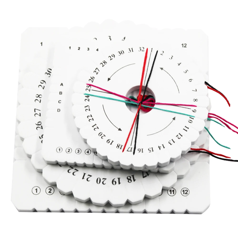 4Pcs Braiding Disk Round Square Kumihimo Beading Cord Disc Braiding ...