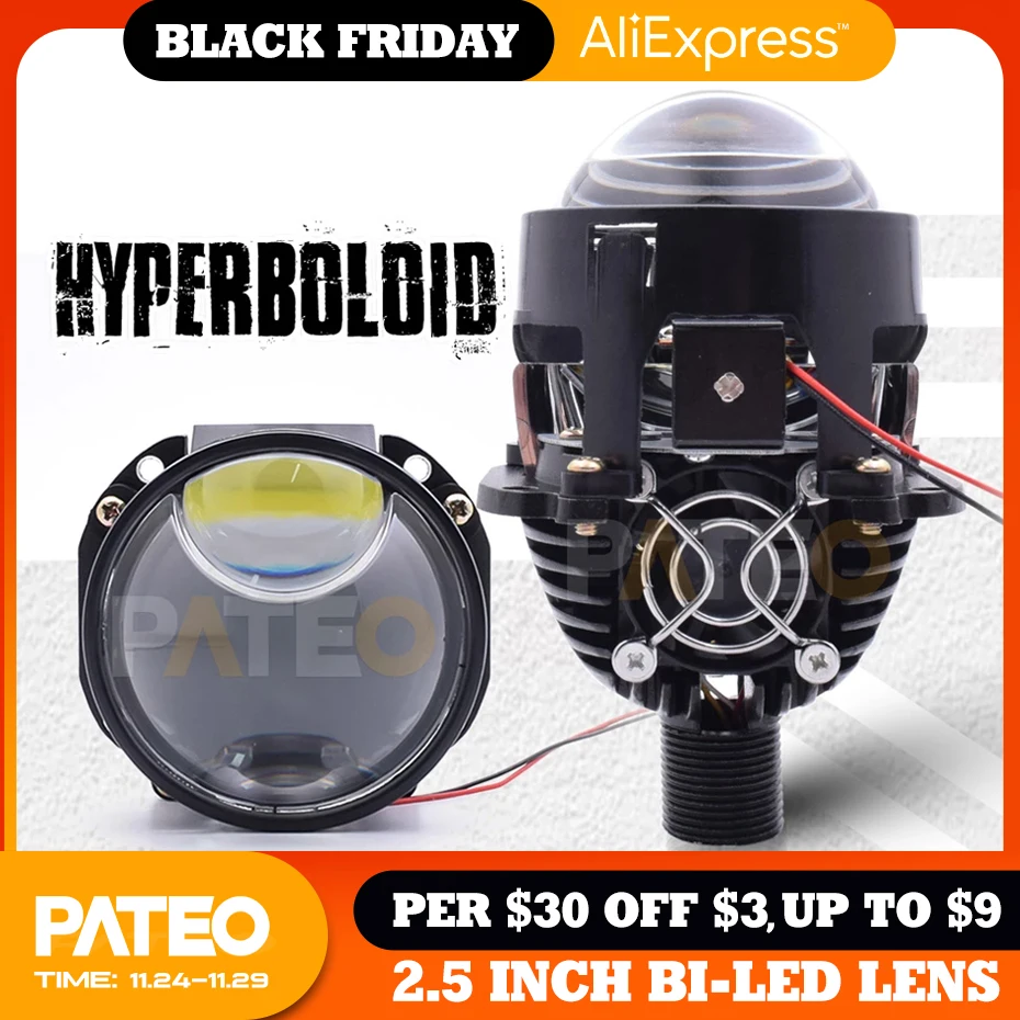 2.5 Inch Bi-led Lenses In Headlight Matrix High Low Projector Lens H1 ...