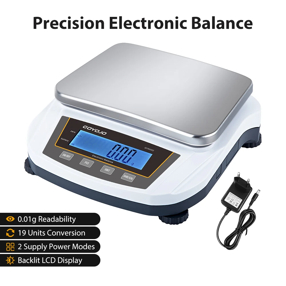 5kg Precision Jewelry Scale 0.01g Lab Digital Electronic Analytical ...