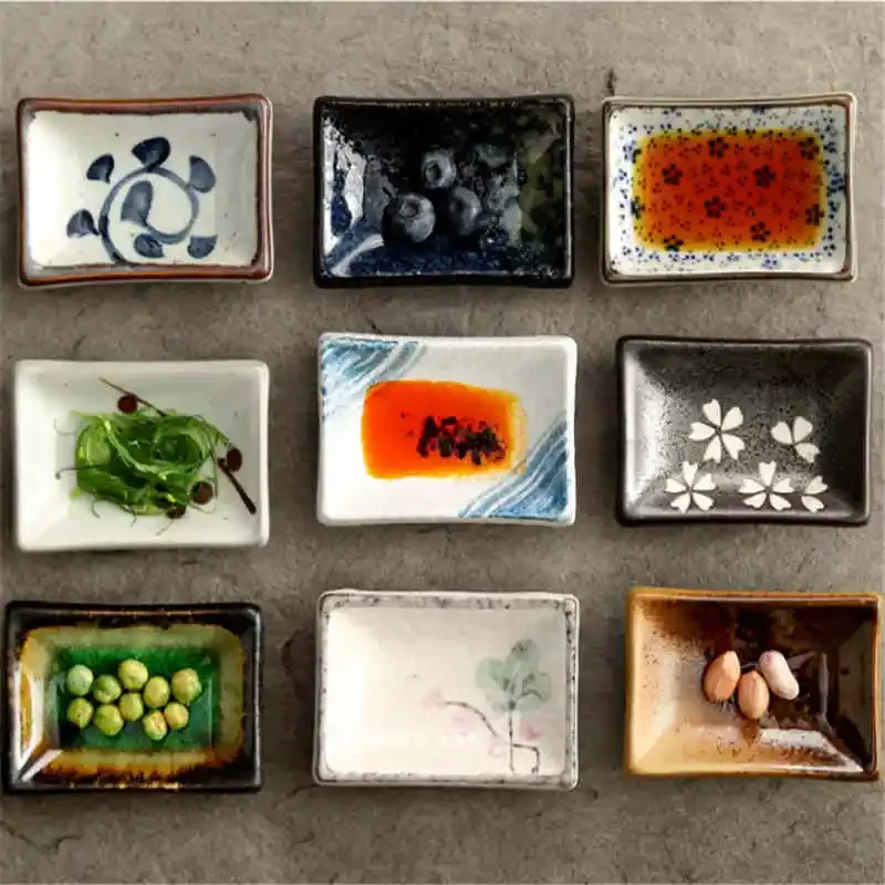 ceramic-small-square-sauce-dish-Japanese-style-sushi-dish-flavoring ...