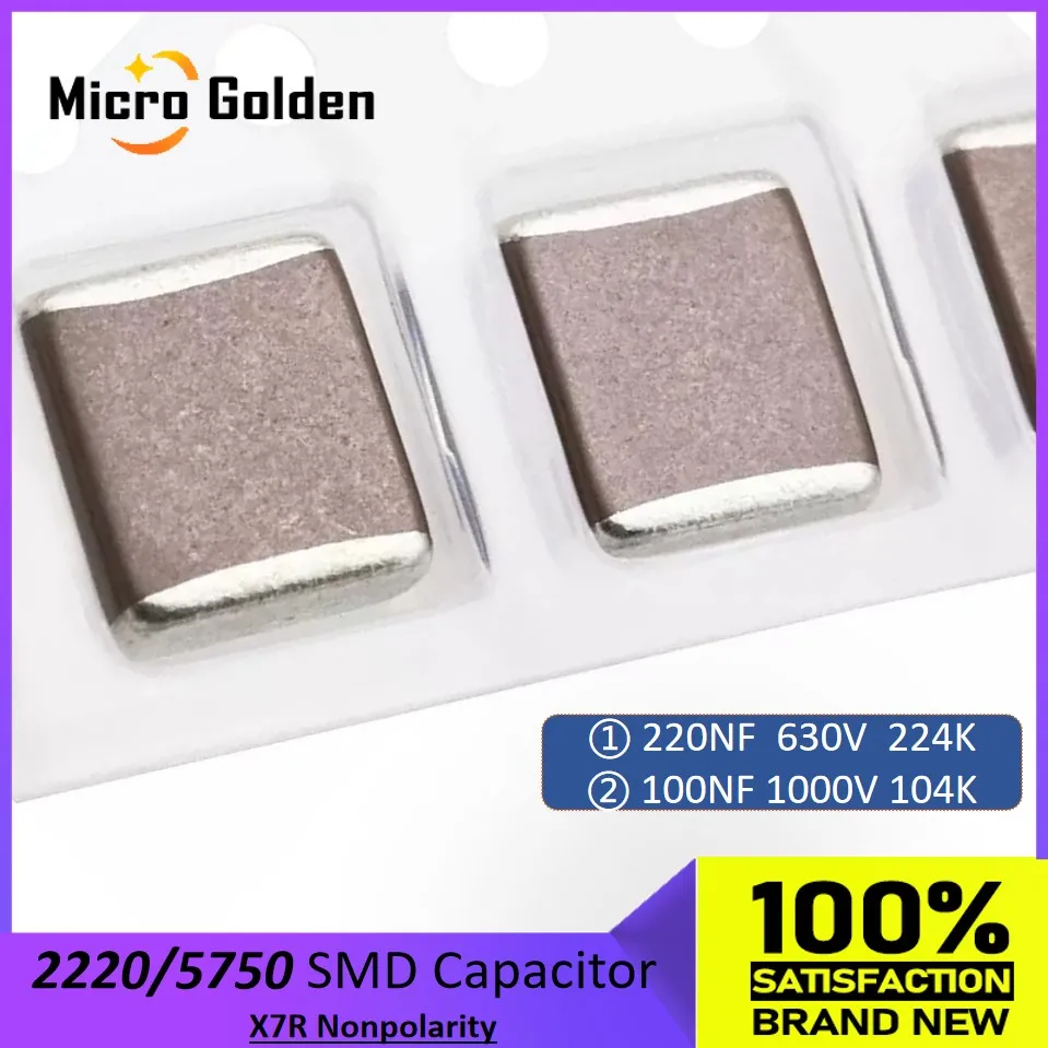 3/5Pcs SMD Capacitor 2220/5750 X7R 104K 224K 100NF 1KV 220NF 630V 10% Non Polarity 0.1UF 1000V 0 ...