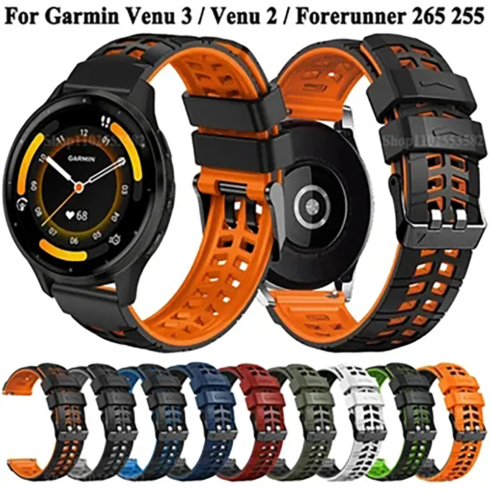 22mm-Silicone-Band-Strap-For-Garmin-Forerunner-745-265-965-255 ...