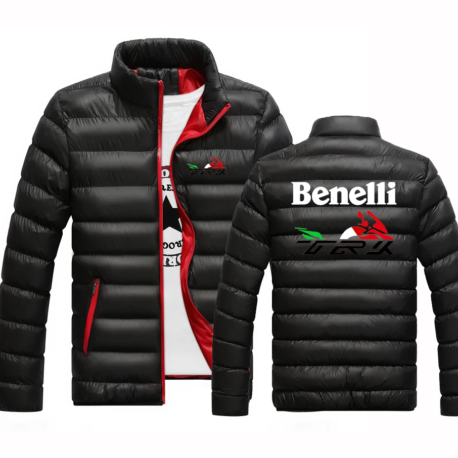 Benelli-Chaqueta-de-algod-n-con-cuello-levantado-para-hombre-Sudadera ...