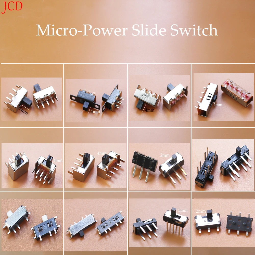 10PCS-Slide-Switch-Micro-power-Toggle-Switch-Single-and-Double-row ...