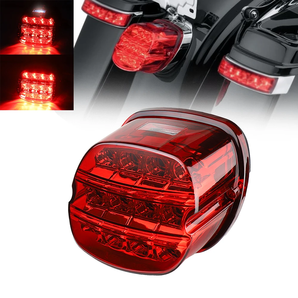LED Brake Tail Light Motorcycle for FLSTF Night Train Touring Softail ...