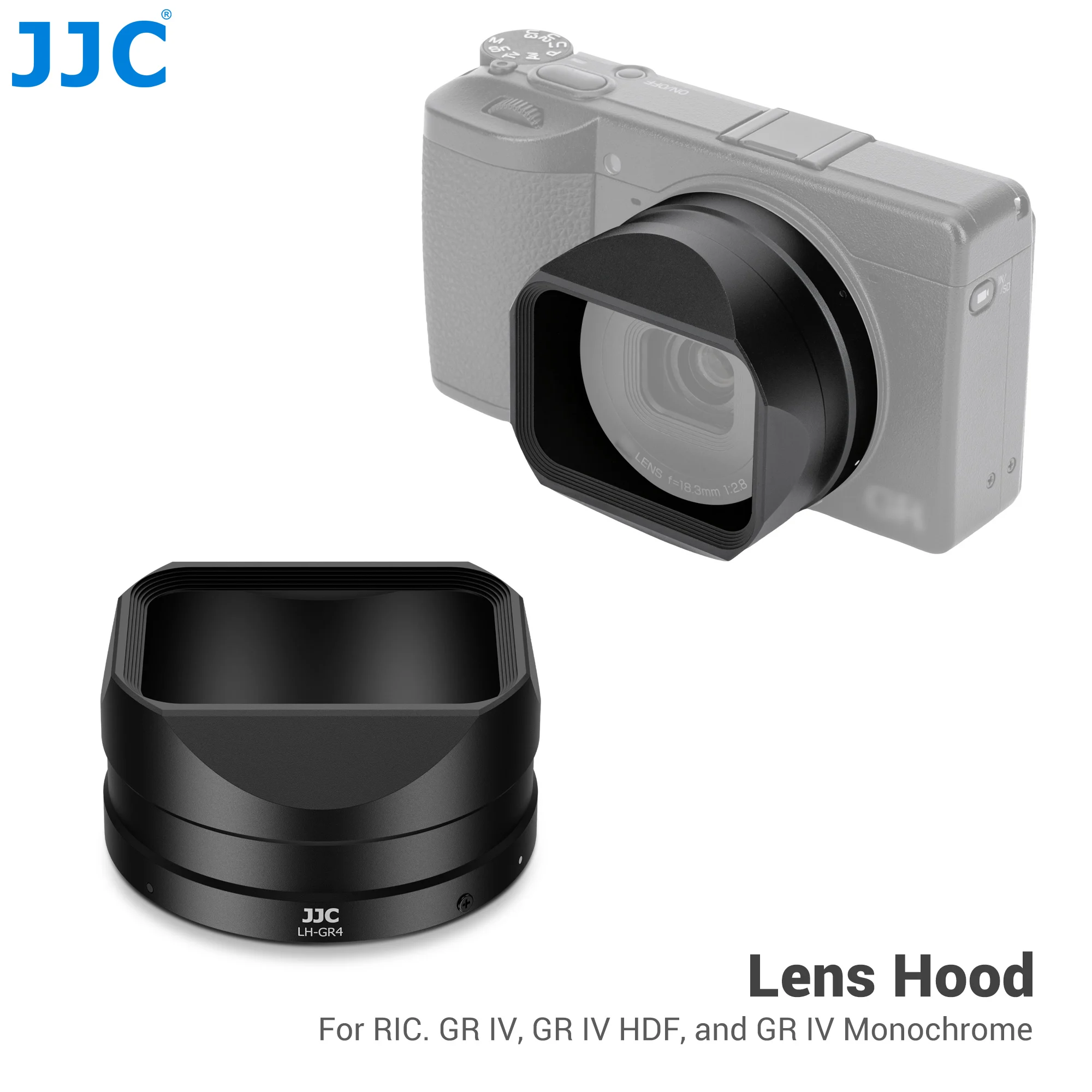 JJC Metal Square GR IV Lens Hoods for Ricoh GR4 GRIV GR IV HDF ...