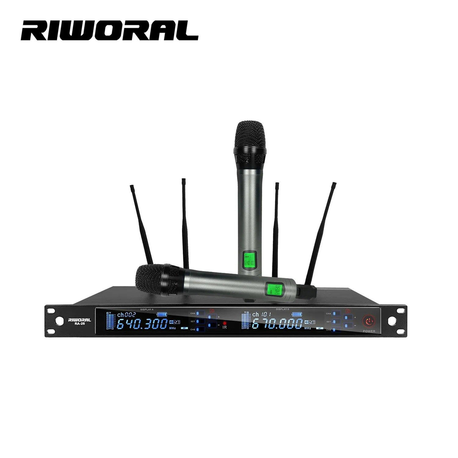 2025 RA-26 Professional High UHF Wireless Microphone System Handheld ...