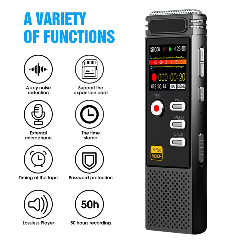 Portable-Professional-Voice-Activated-Digital-Audio-Voice-Recorder-USB ...