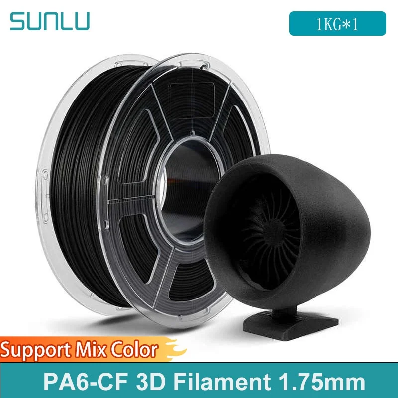 SUNLU PA6-CF 3D Filament 1.75mm Carbon Fiber-Textured Nylon Filament ...