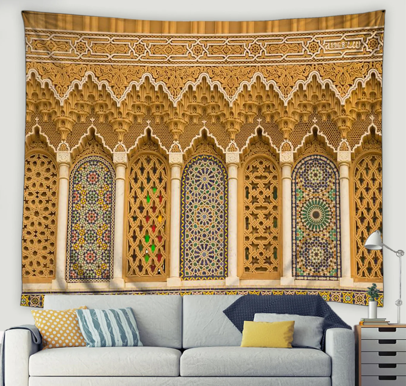 3D-Moroccan-Art-Architectural-Tapestry-Islamic-Retro-Geometric-Pattern ...