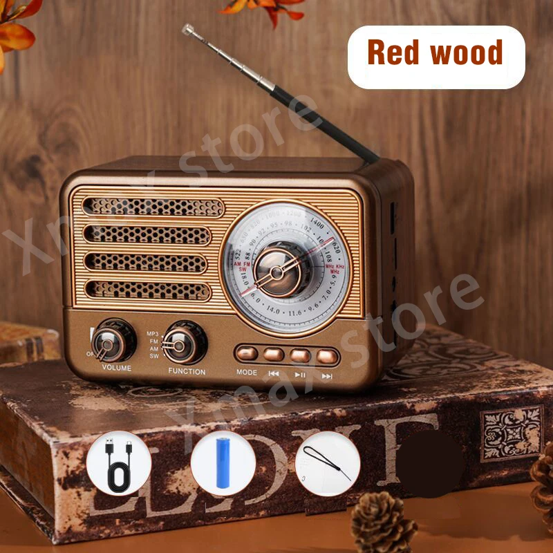 Luxury-Design-Wireless-Bluetooth-Speaker-Vintage-FM-Radio-Receiver ...