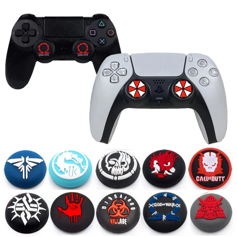Cool-Game-Silicone-Thumb-Stick-Grip-Cap-Joystick-Cover-For-Sony-PS5-PS4 ...