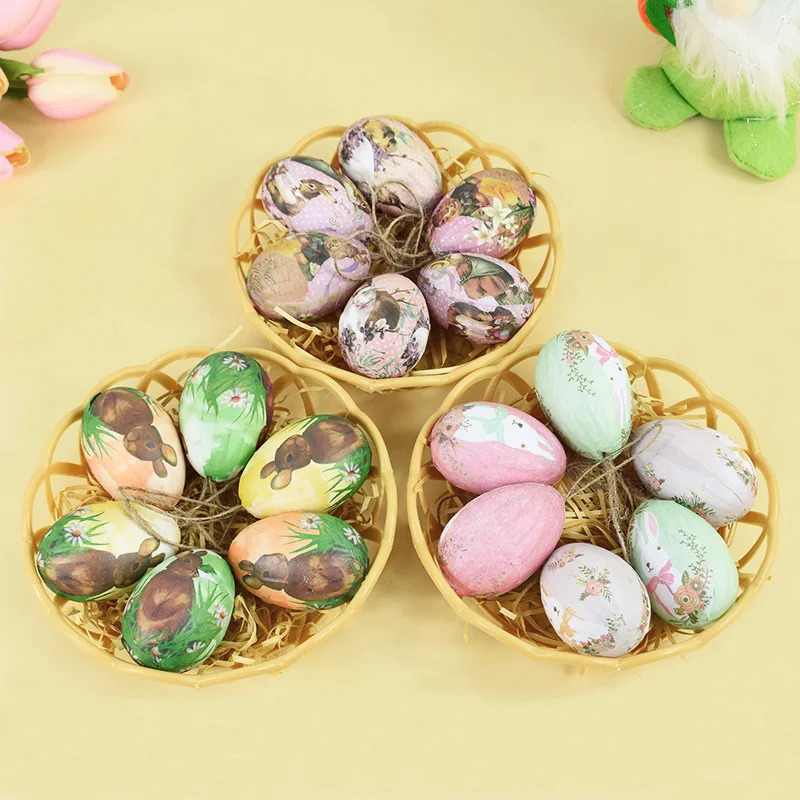 Easter-Egg-Hanging-Ornaments-with-Basket-Espuma-Ovos-Decora-o-de-Casa ...