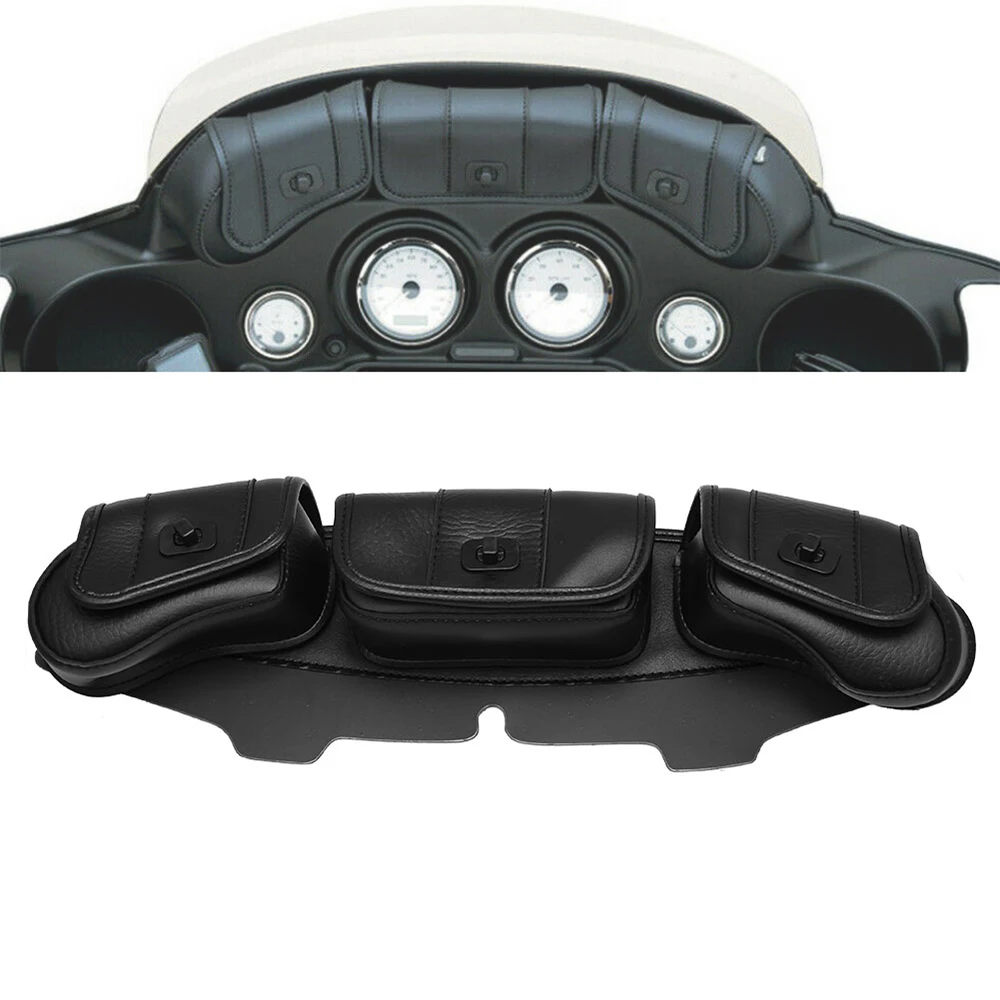 Motorcycle-3-Pocket-Windshield-Batwing-Fairing-Pouch-Bag-For-1996-2013 ...