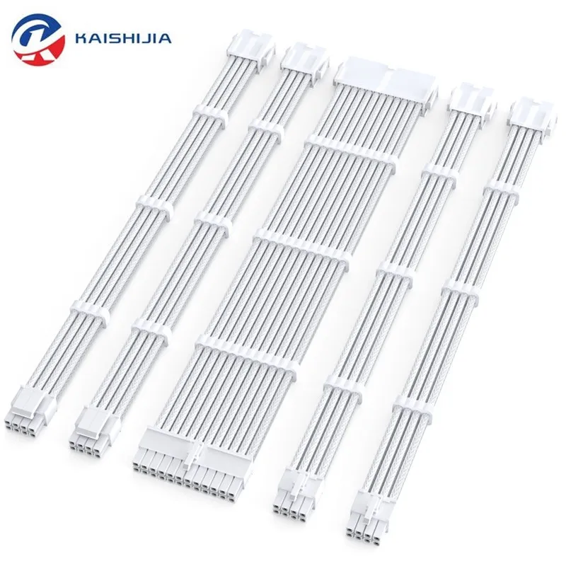 Full White Motherboard 24Pin ATX CPU 8Pin 4+4Pin Graphics Card PCIE 8 ...