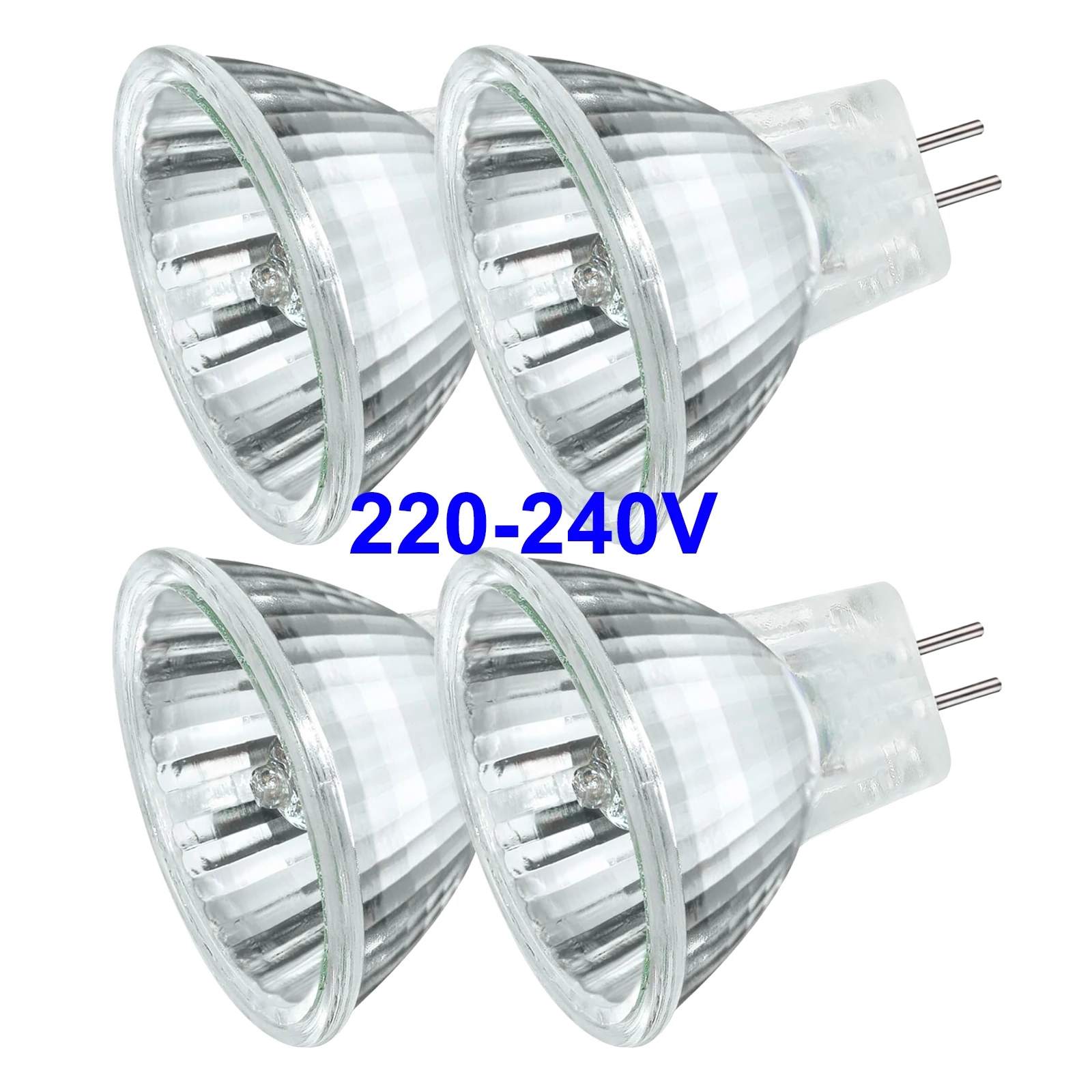 4x GU4 Cabinet Halogen Light Bulb 35W 50W Input AC 220V 230V 240V G4 ...