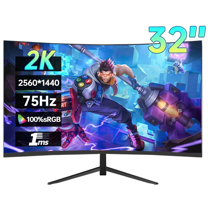 32-Inch-2K-75Hz-Desktop-Monitor-2560-1440P-HDR-100-SRGB-1MS-Freesync ...