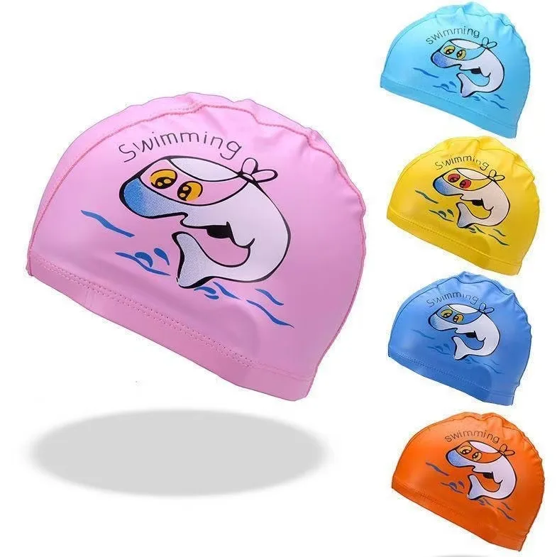 Kids-simming-caps-cartoon-elastic-fabric-swimming-sport-pool ...