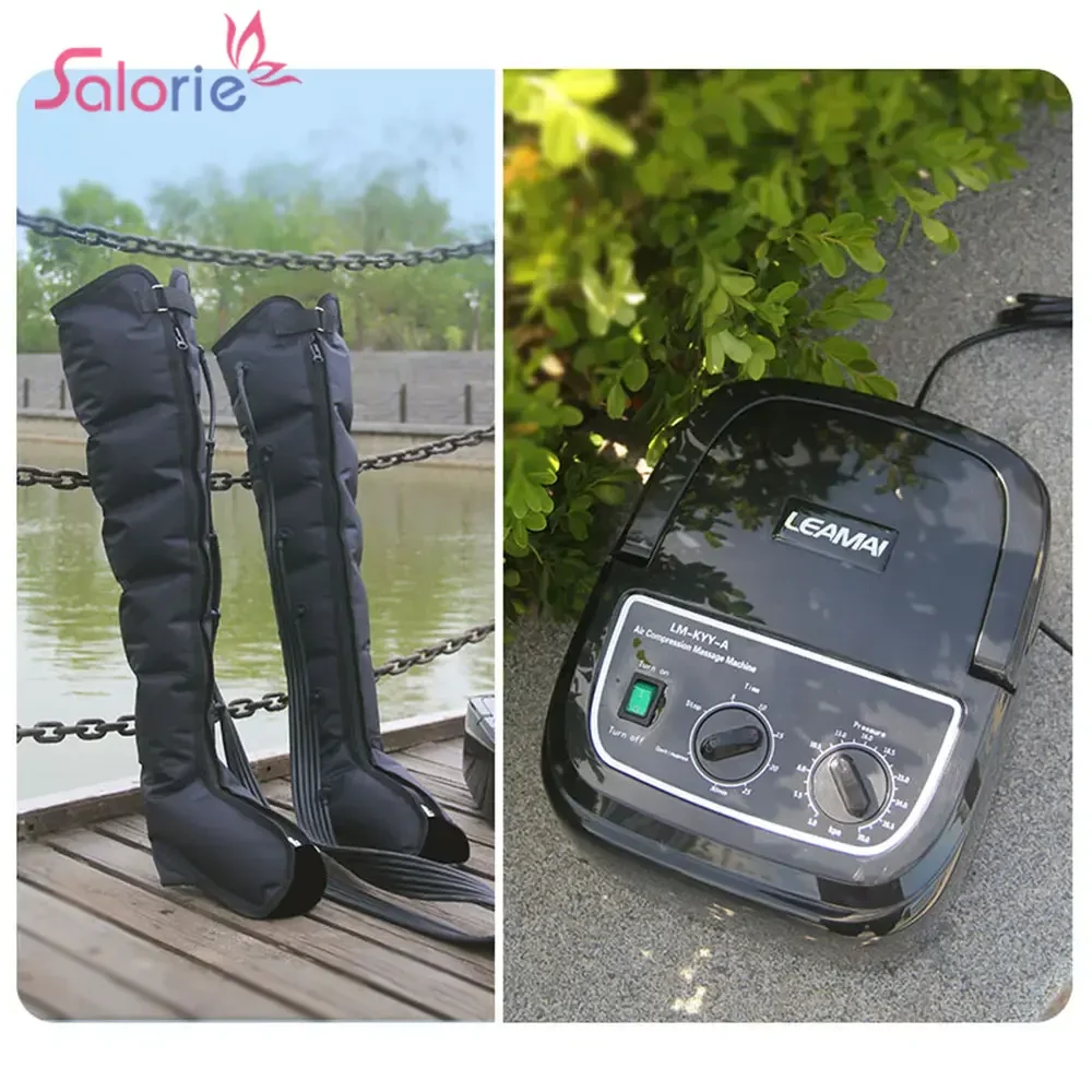 6 Section Leg Massager Air Wave Pressure Massage Vibration Compression ...
