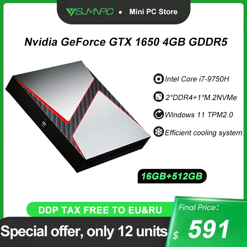 Big sale!!! Gaming Mini PC Intel Core i7-9750H GTX1650 NVIDIA GeForce ...