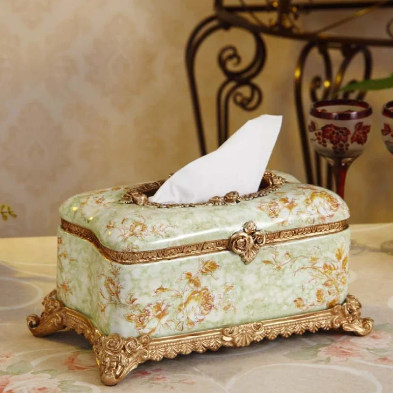 European-Retro-Luxury-Tissue-Box-Decoration-American-Style-Furnishings ...