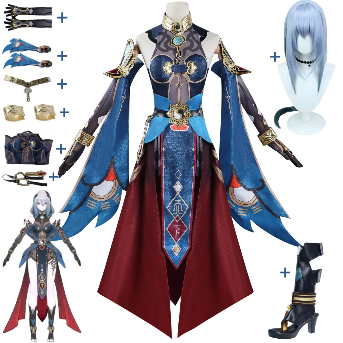 Anime Honkai: Star Rail Hanya Cosplay Costume Game Xianzhou Luofu Han ...