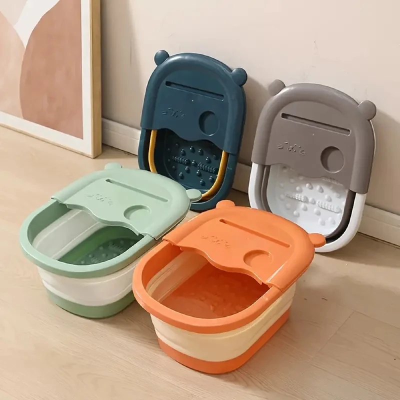 Portable Foldable Cat-Themed Foot Soak Tub - No Power Needed, Battery ...