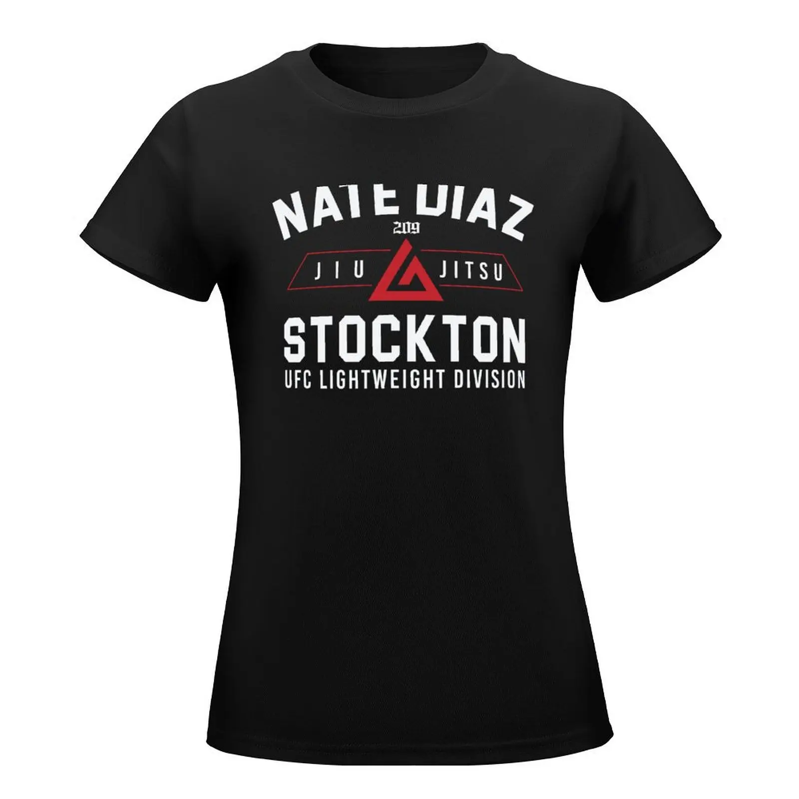 Nate Diaz 209 Stockton Jiu Jitsu 티셔츠, 미적인 의류, 플러스 사이즈 상의, 여성 코튼 티셔츠 ...