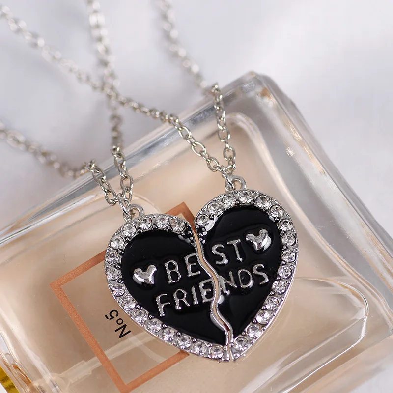 2023-New-Best-Friends-Love-Splice-Chocker-Necklace-For-Girls-Crystal ...