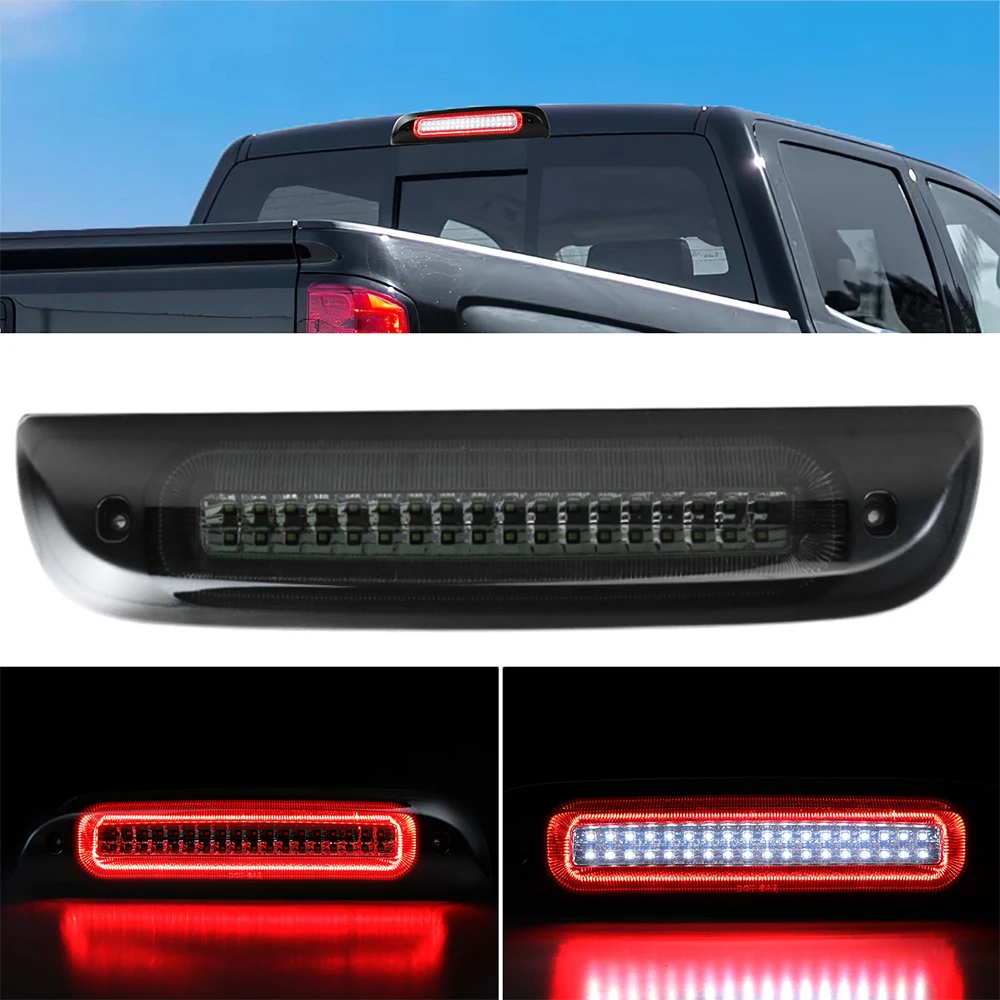 3rd-Third-LED-Ring-Brake-Light-Dual-Row-High-Mounted-Rear-Cargo-Stop ...