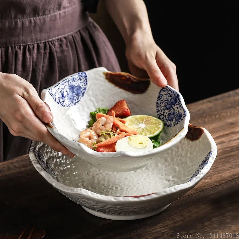 Creative Japanese Irregular Bowl, Vegetable Fruit Snacks Salad Soup ...