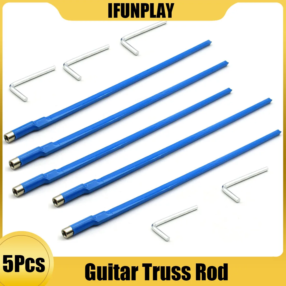 5Pcs 330/380/420/440MM Two Way Guitar Truss Rod Trussrod with Allen ...