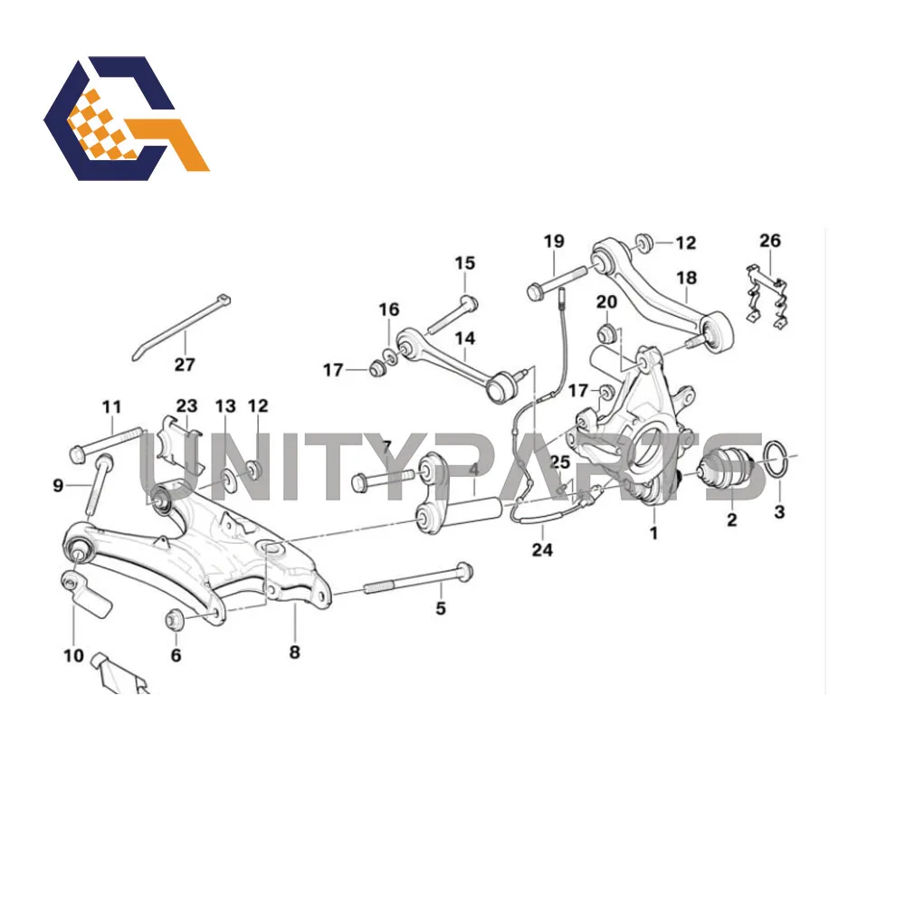 2pcs Rear Upper Control Arm For BMW 7 E65 E66 E67 745d 730d 740d 750d ...