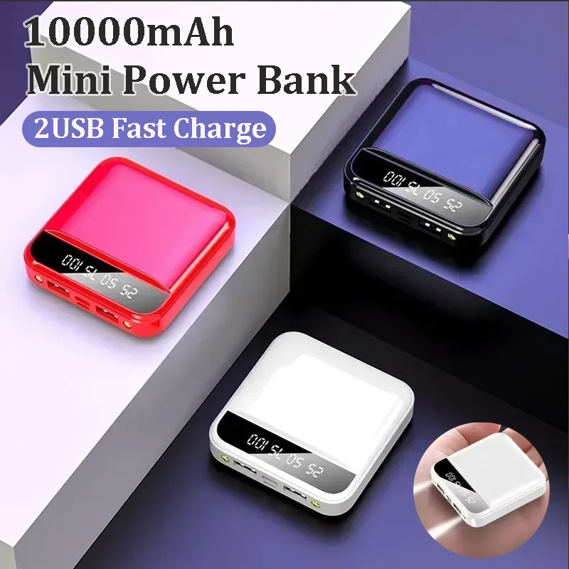 Portable Power Bank Mini 20000/10000mAh Fast Charging Power Display ...