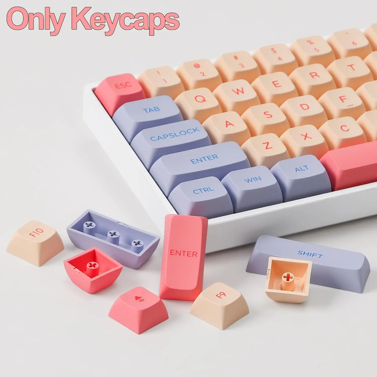 PBT-Keycaps-132-Keys-Pink-Cute-Keycaps-Dye-Sublimation-Key-caps-XDA ...